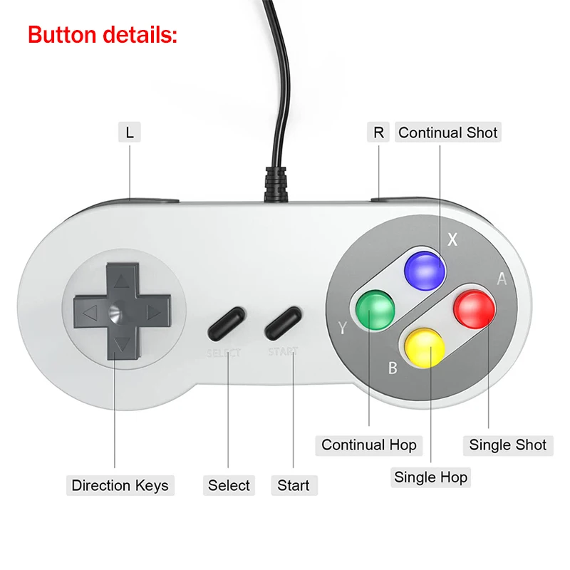 TSINGO Retro Classic 9pin Wired Controller Plug and Play TV Video Game ...