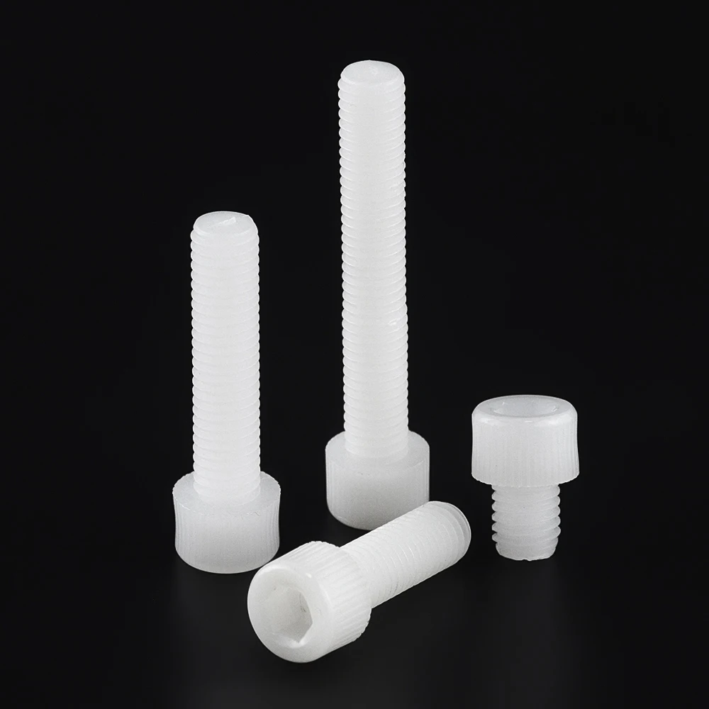 50PCS-M3-5-6-8-10-12-15-20-25-White-Nylon-Hex-Socket-Head-Cap.jpg