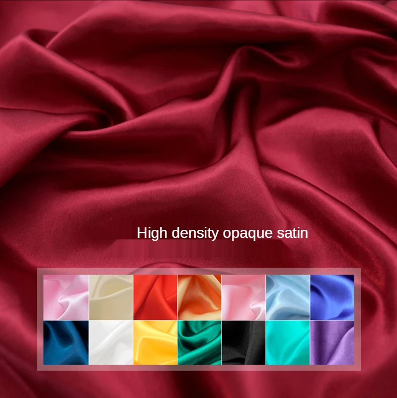 Satin polyester fabric Highend satin dress Simulation silk cloth Gift ...