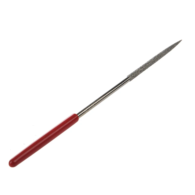 Lapidary Round Rat Tail Diamond Files 3mm x 140mm Silver Tone Red ...
