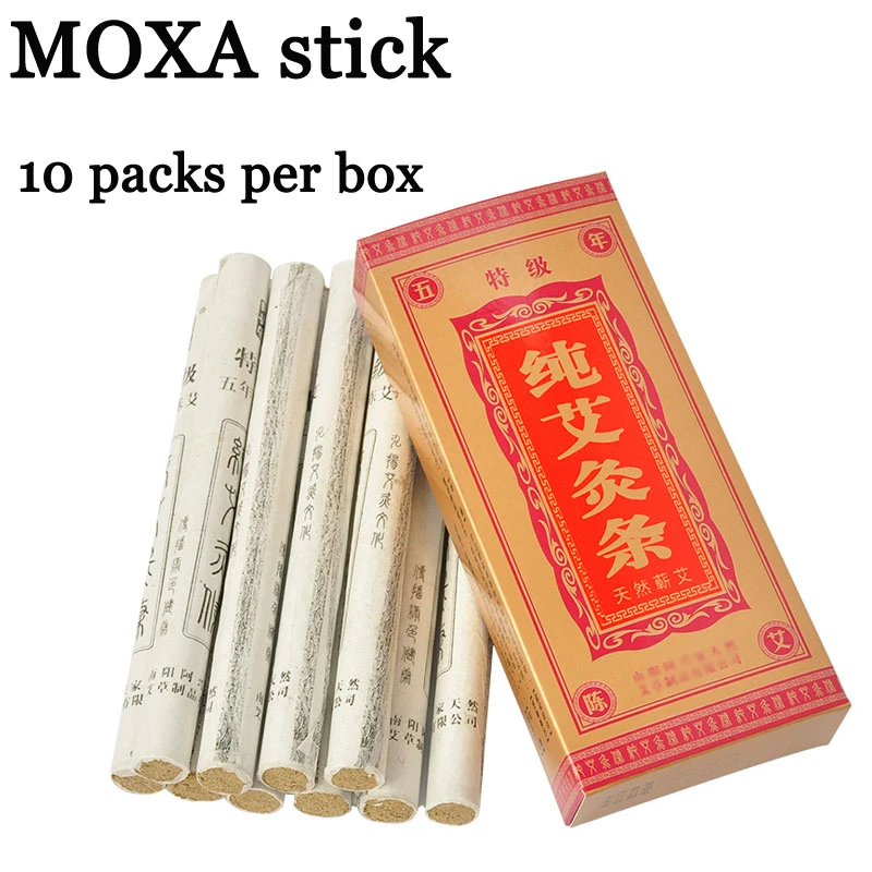 MOXA Strip 10-Pack Super Moxa Hot Moxibustion Aromatherapy Sticks ...