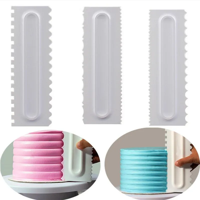 Cake Decorating Comb Cake Scraper Smoother Cream Decorating Pastry ...