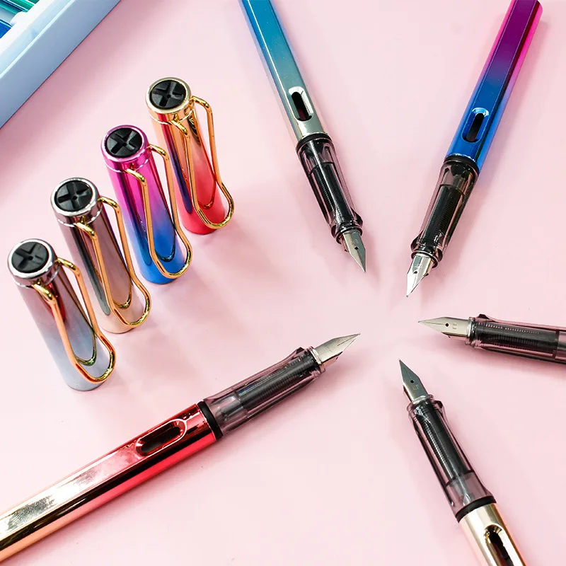 Variety of ink sac pen set, straight liquid type positive posture ...