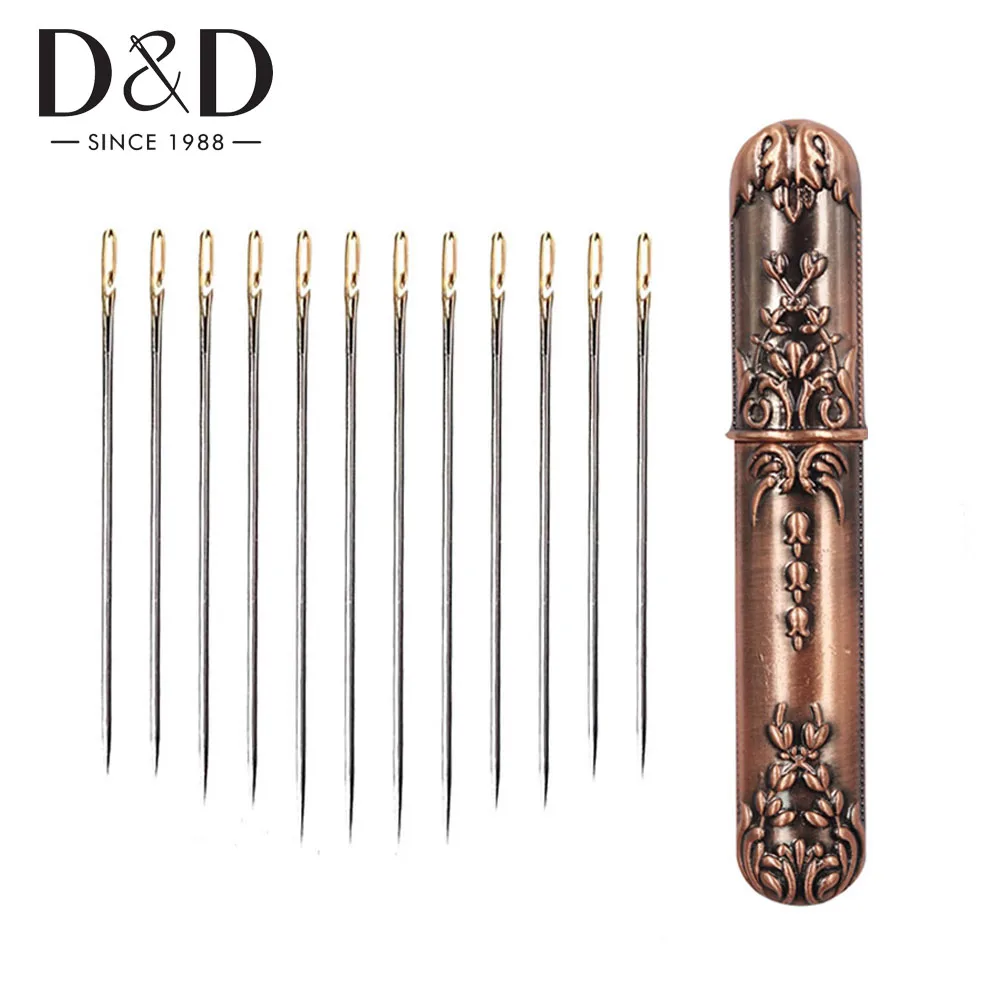 D&D 24pcs Self Threading Needles Hand Sewing Embroidery Needles ...