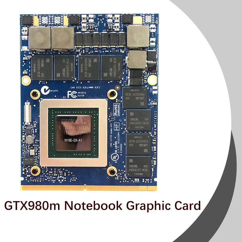 Original gtx980m placa gráfica gtx 980m 8gb gddr5 mxm suporte de vídeo sli para dell alienware ...