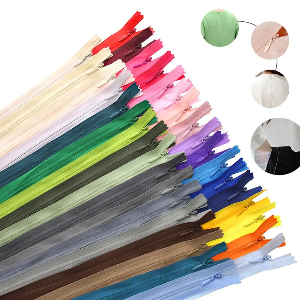 10Pcs-Pack-55cm-3-Colorful-High-Quality-Invisible-Zipper-Nylon-Coil ...