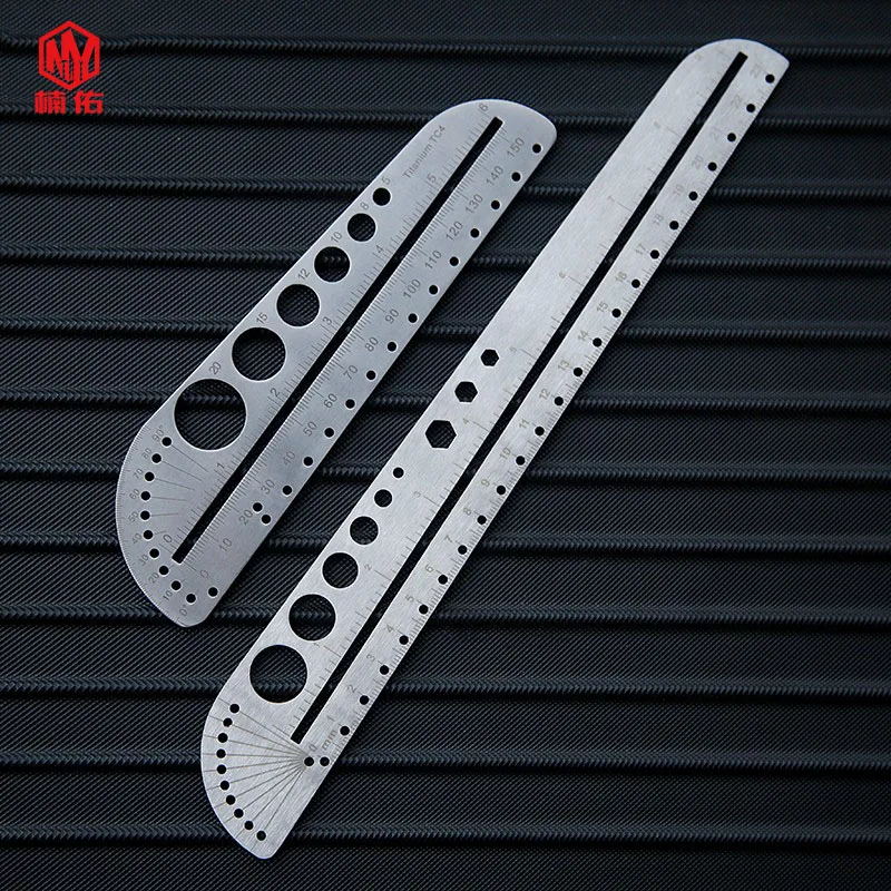 1PC-Portable-Stainless-Steel-Self-defense-Ruler-Titanium-TC4-Metal ...