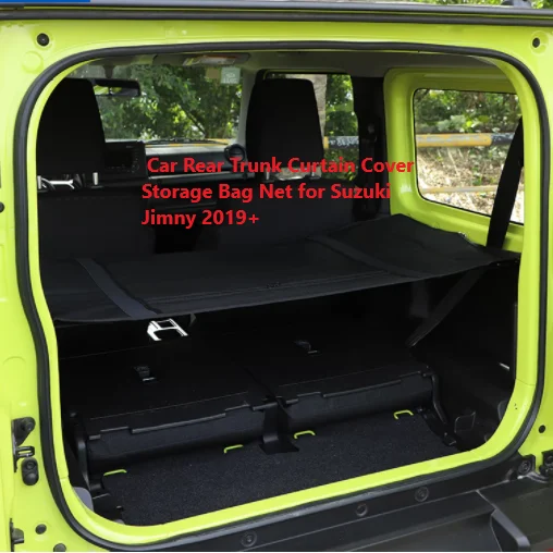 Car Rear Trunk Curtain Cover Storage Bag Net for Suzuki Jimny 2019 2020 ...
