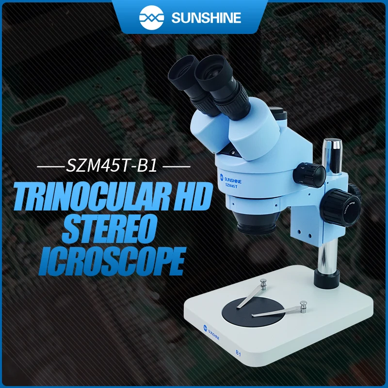SUNSHINE-SZM45T-B1-Trinocular-HD-Stereo-Microscope-7X-45X-With-LED-Lamp ...