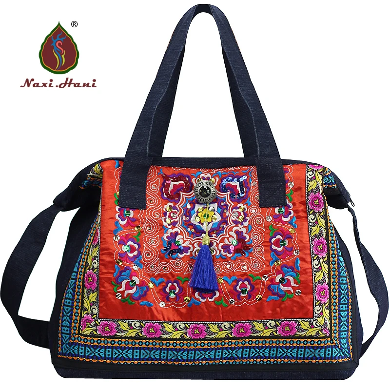 Ethnic Embroidered Vintage Bag | Red Embroidery Shoulder Bag - Bags ...