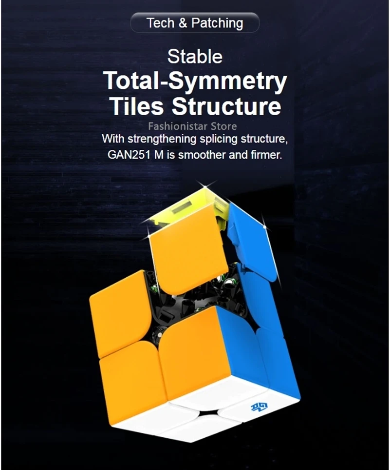 CASSE-TETE,GAN251M Stickered--Cube magnétique GAN 251 M Pro 2x2x2x2 ...