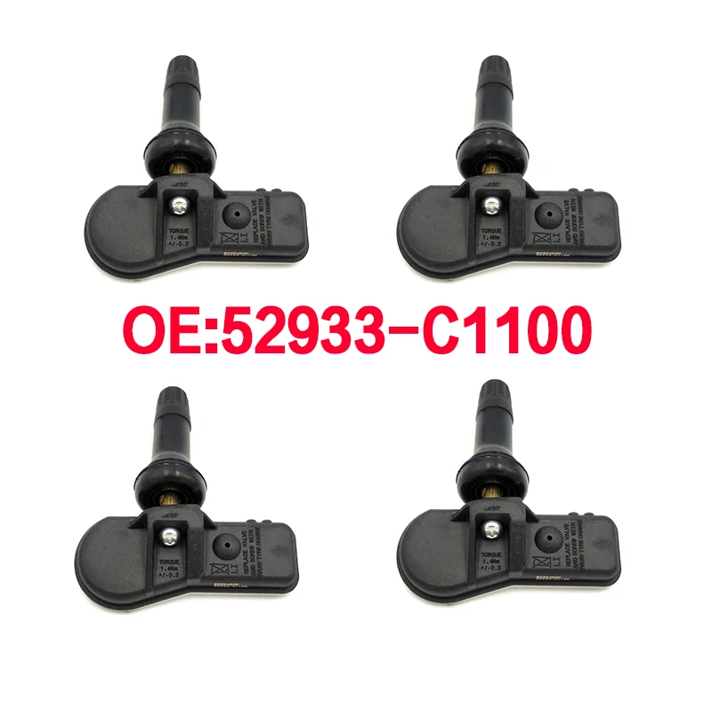 52933 c1100 52933C1100 TPMS 타이어 압력 모니터 센서 밸브, 현대 투싼 크레타 IX25 투싼 I40 ...