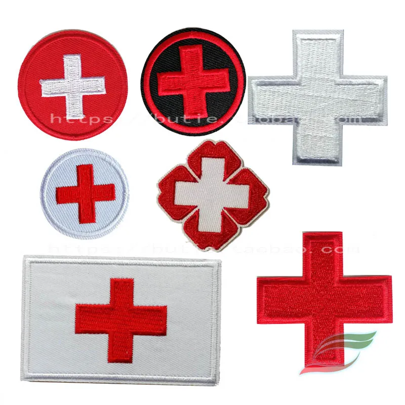 Adhesive-tape-sticker-A533-White-Cross-Cross-rescue-logo-clothes-patch ...