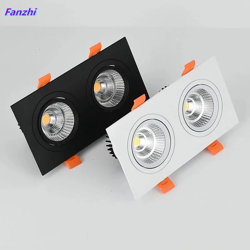 1pcs-double-square-Dimmable-Led-downlight-light-COB-Ceiling ...