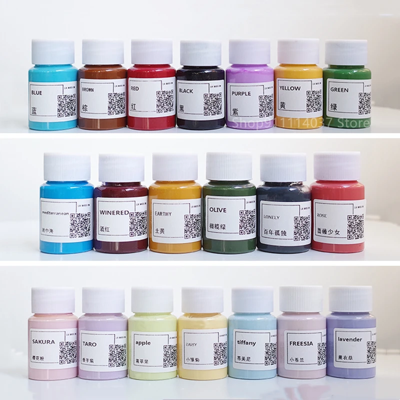 7Bottle-Set-Acrylic-Paint-Plaster-Dyeing-Pigment-Handmade-Gypsum-Making ...