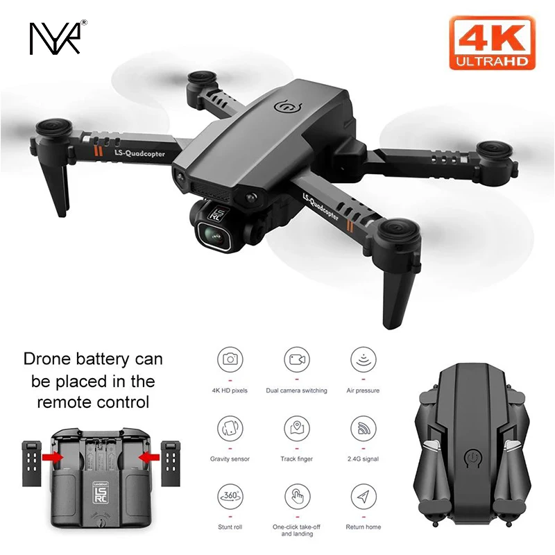 Nyr mini drone xt6 4k 2020 p, duplo, wi fi, câmera, fpv, pressão do ar ...