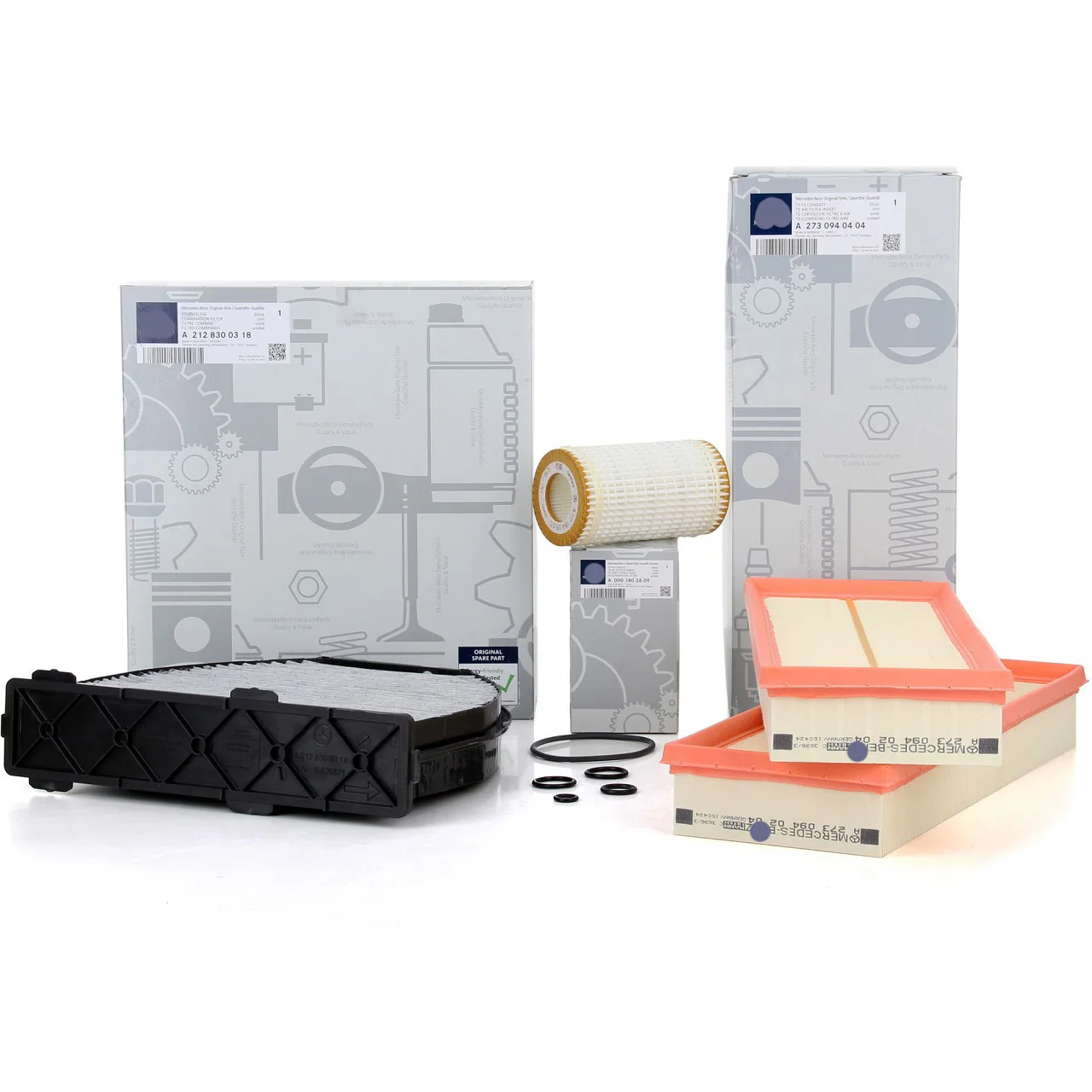 Original Filter Set For Merce Inspektionskit Filterpaket Filterset W204 ...