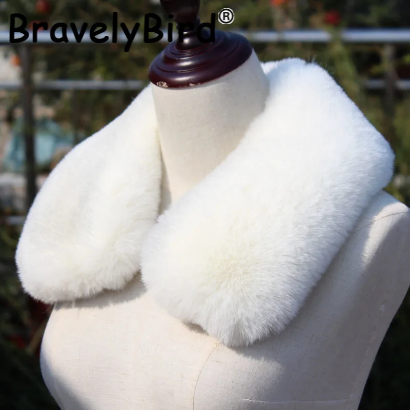 2021-Faux-Rex-Rabbit-Fur-Collar-For-Women-Men-Children-55cm-Winter ...