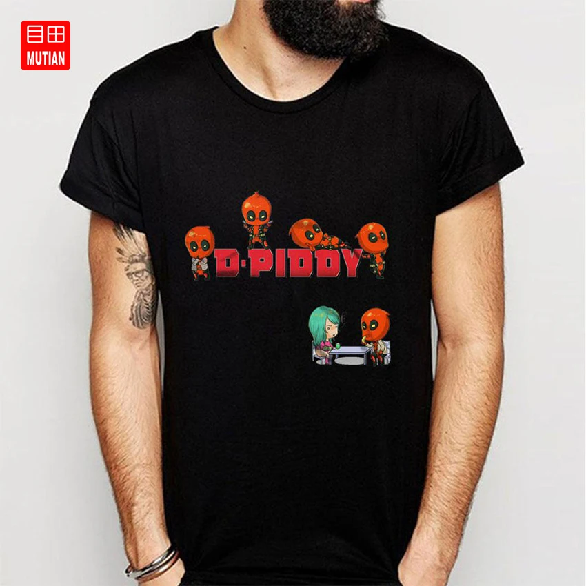 デッドプールミニd piddyおかしいパロディーtシャツ|Tシャツ| - AliExpress