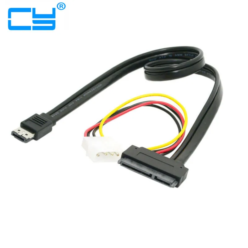 50cm-eSATA-Power-ESATA-Combo-zu-SATA-22pin-IDE-4pin-5V-12V-kabel ...