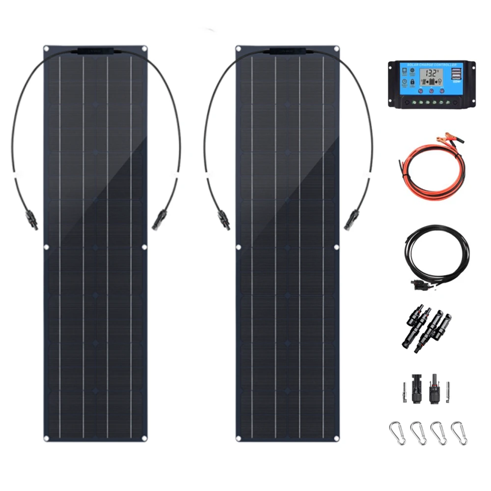 100-Watt-Flexible-Solar-Panel-Kit-12V-100W-50W-High-Efficiency ...