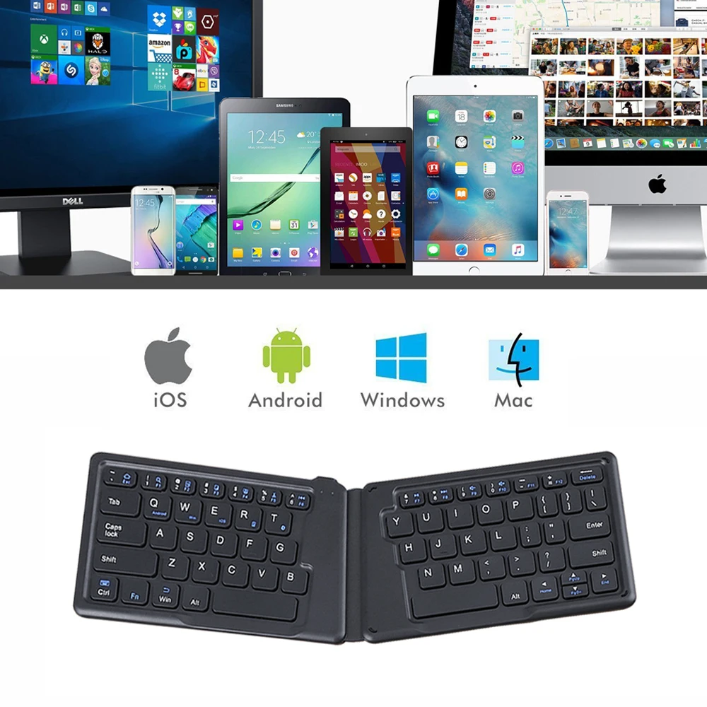 New Arrivals AVATTO A20 Portable Mini Folding Keyboard Traval Bluetooth ...