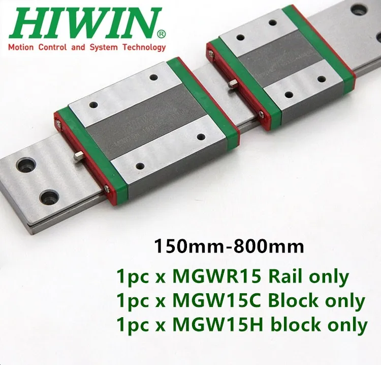 Hiwin Linear Guide Mgw15 150 200 250 300 330 350 400 450 500 550 600 Mm ...