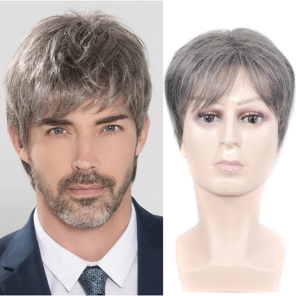 Short-Men-Wig-Straight-Synthetic-Wig-for-Male-Hair-Fleeciness-Realistic ...