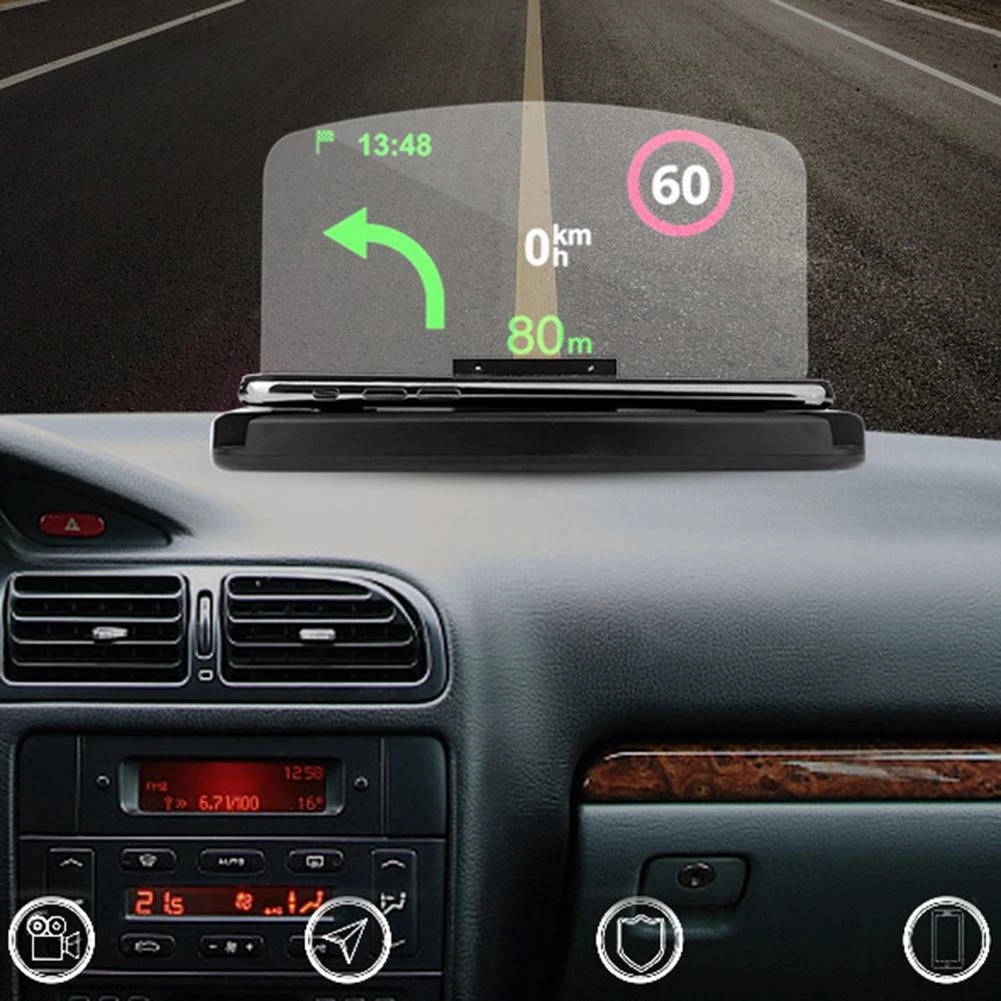 Car HUD Auto Wireless Charging Head Up Display Car HD Mobile Phone ...