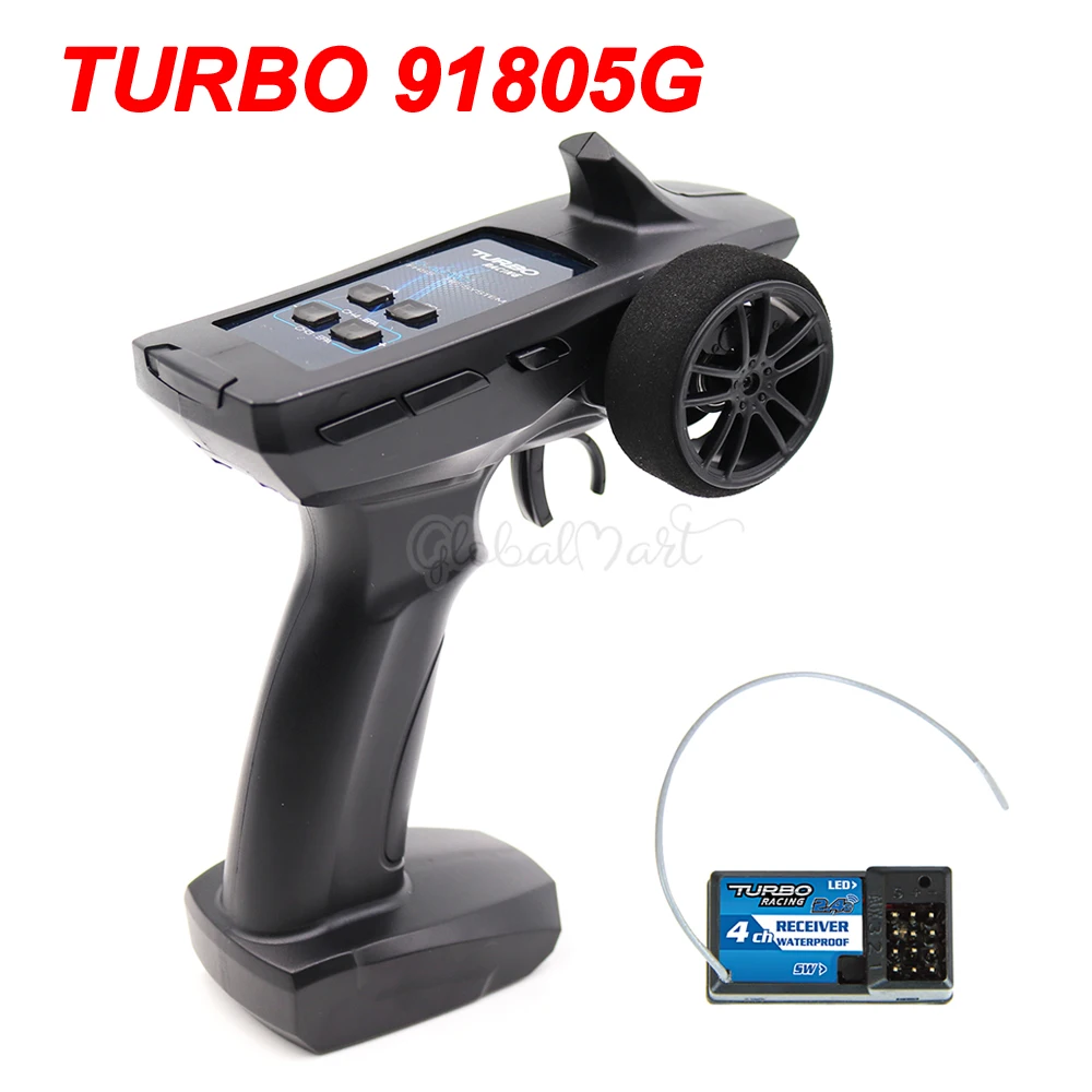 Sistema de Radio TURBO Racing 2,4 GHz 91805G 91805G VT 4CH, transmisor ...