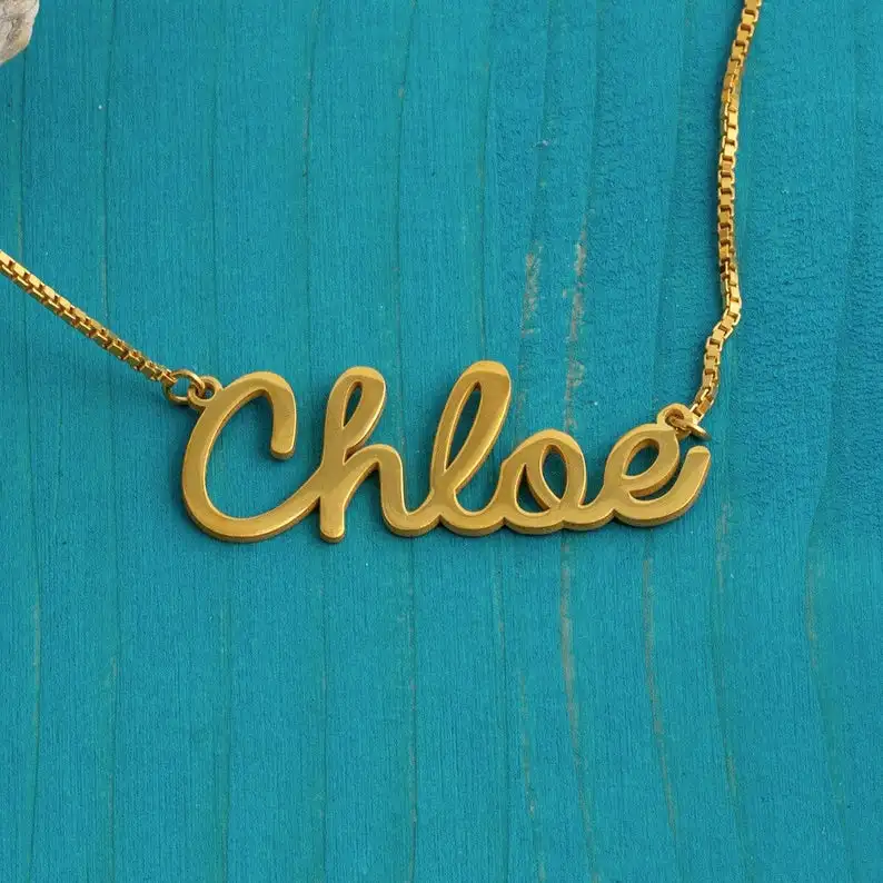 Collares con nombre personalizados para mujer, joyería con placa con ...