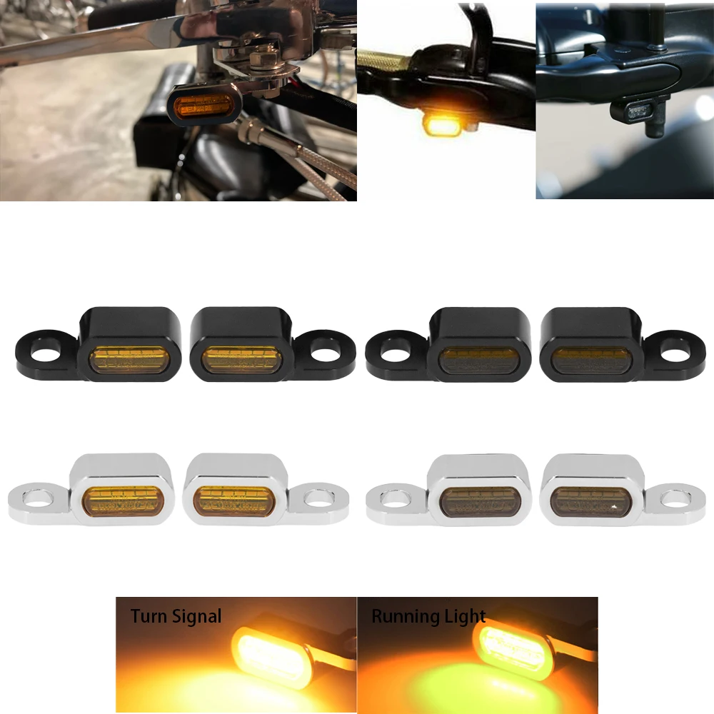 Mini-clignotant-LED-pour-moto-lumi-re-ambre-12V-marque-E-Harley-Softail ...