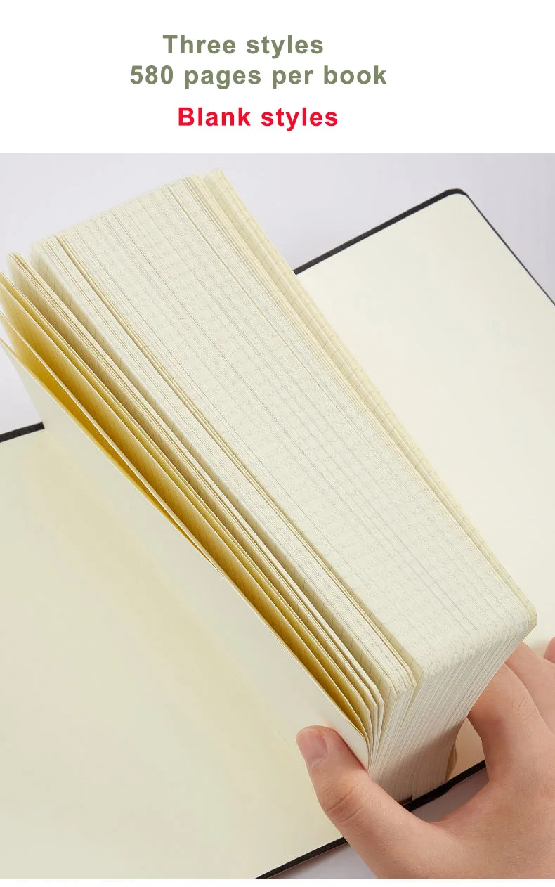 Feuillet mobile,Carnet blanc A5 épais à lignes horizontales pour ...