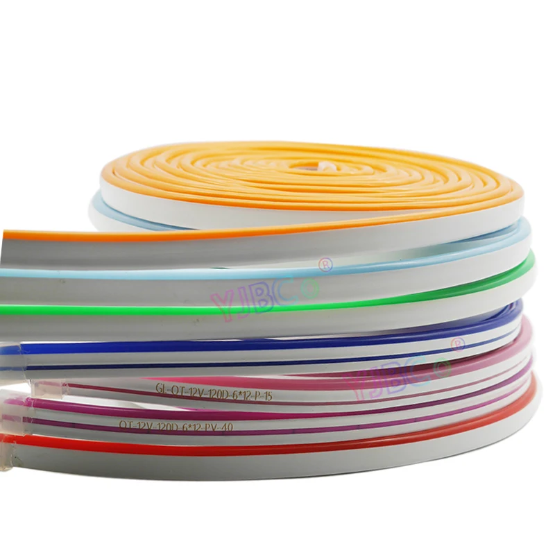 5m DC12V 120leds/m LED Strip Neon Tape SMD 2835 Soft Rope Bar Light ...