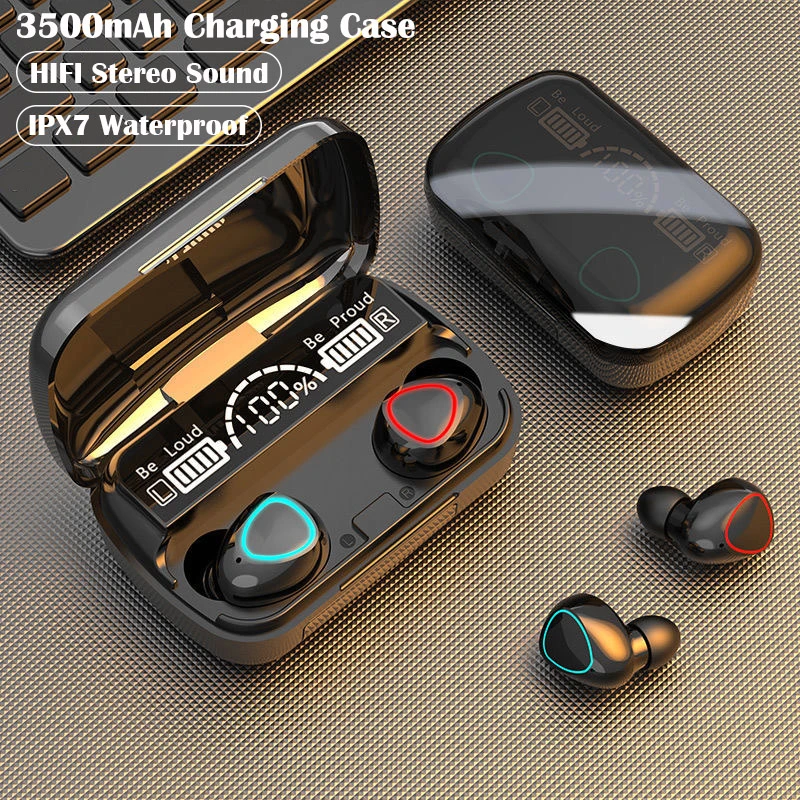 Tws Bluetooth 5.1 Earphones 3500mah Charging Box Wireless Stereo ...