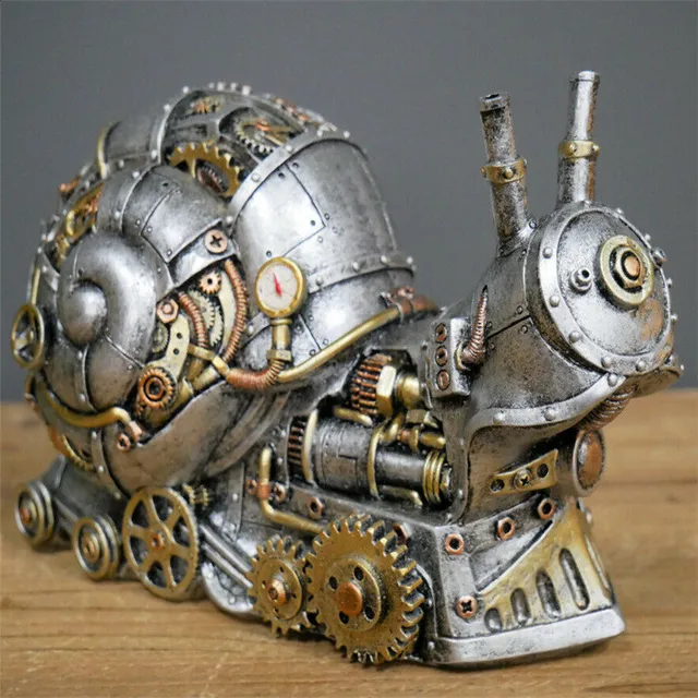 Mechanische Punk Hond Figuur Hars Ambachten Steampunk Bulldog Hond Hars ...