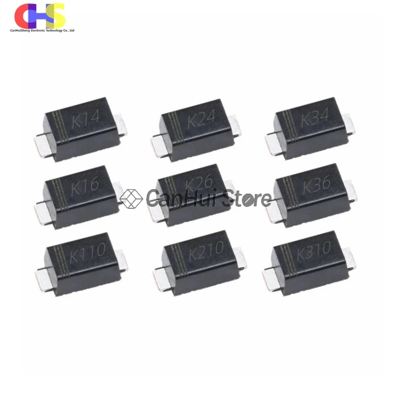 SMD 쇼트키 다이오드 1206, DSK14, K24, K34, SS14, SS24, SS34, DSK16, K26, K36 ...