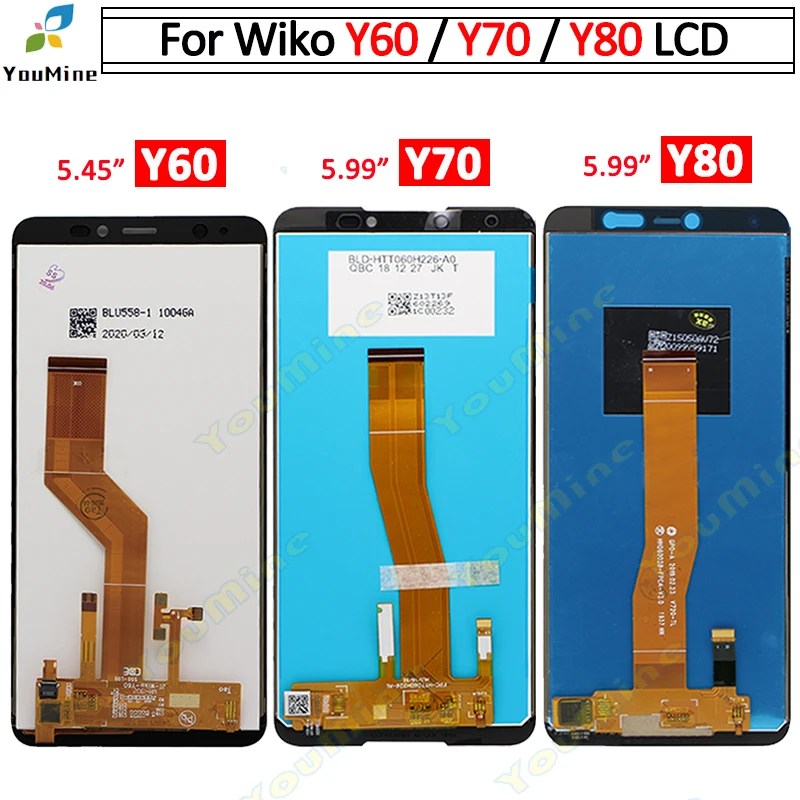 For Wiko Y60 LCD Display+Touch Screen Digitizer Assembly Repair Parts ...