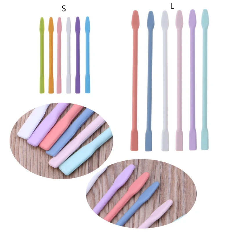 6Pcs-Silicone-Stir-Sticks-Resin-Mix-Sticks-Facial-Make-Up-Stirring-Rods ...