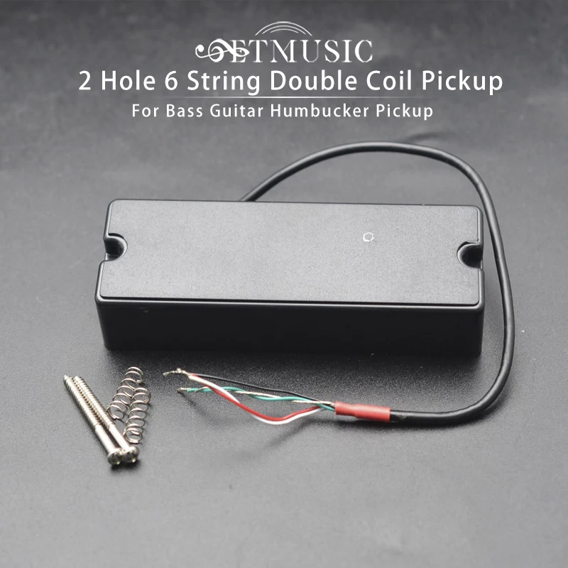 Sealed-Soapbar-2-Hole-Bass-Guitar-Pickup-6-String-Double-Coil-Humbucker ...