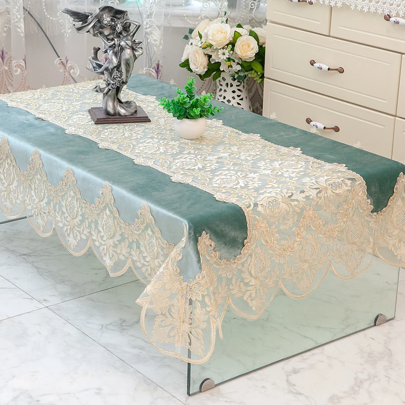 Luxury Lace Tablecloth Tea Table Cloth Tv Cabinet Tablecloths Romantic ...