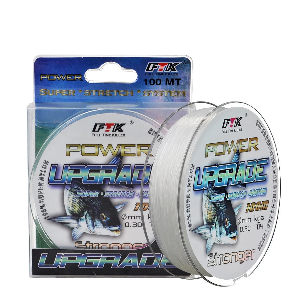 Ftk 100m Nylon Fishing Line 4.136lb-34.32lb Leader Line Material ...