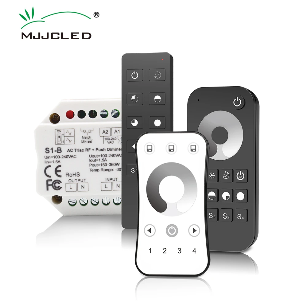 Led Dimmer 220v 110v 230v Ac Triac Dimmer 2.4g Wireless Rf Remote ...
