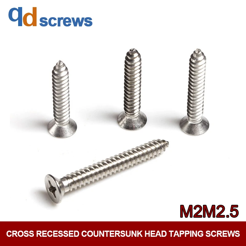 304 M2Cross recessed pan head tapping screws self tapping Phillip round ...