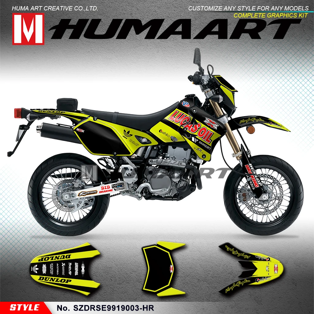 Humaart Motorcycle Graphics Personalised Decals Kit For Drz400sm ...