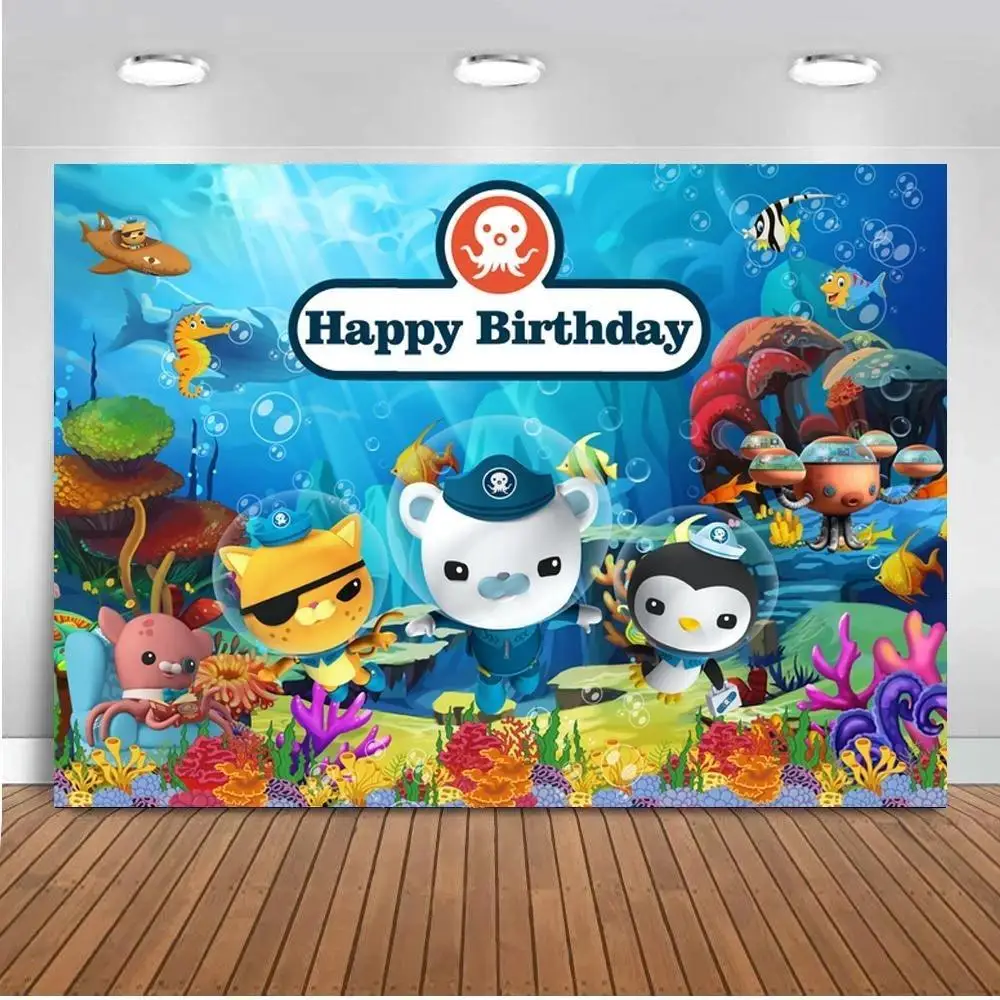 Cartoon Underwater World Kids Birthday Backdrop Decor The Octonauts ...