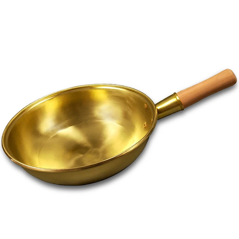 100-Pure-Copper-Wok-Thick-Wok-With-Wooden-Handle-32-cm-Heat-Conduction ...