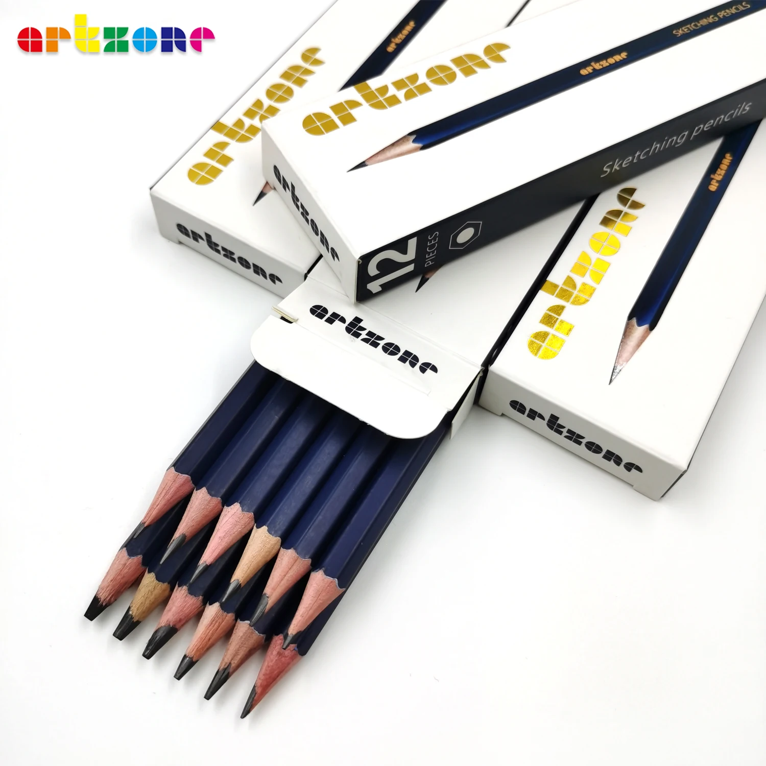 CRAYON GRAPHITE,--ensemble de crayons de dessin professionnels en Graphite 6H 12B, ensemble de ...