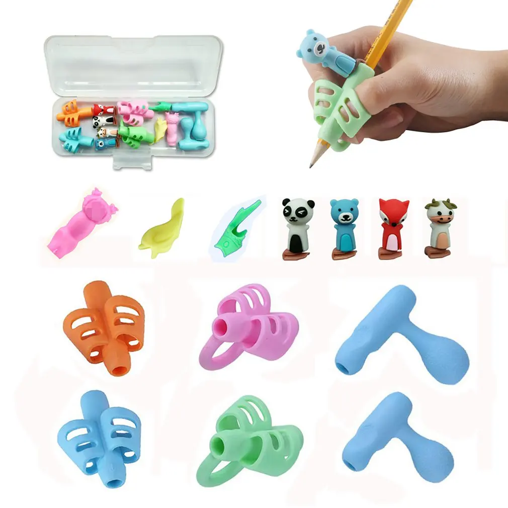 16pcs-Pencil-holder-Children-Cute-Pen-Handle-Rod-HandWriting-Aid-Guide ...