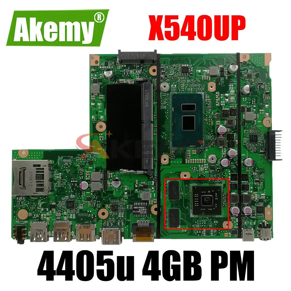 X540UP notebook mainboard with 4405u CPU 4GB RAM PM For Asus X540U ...